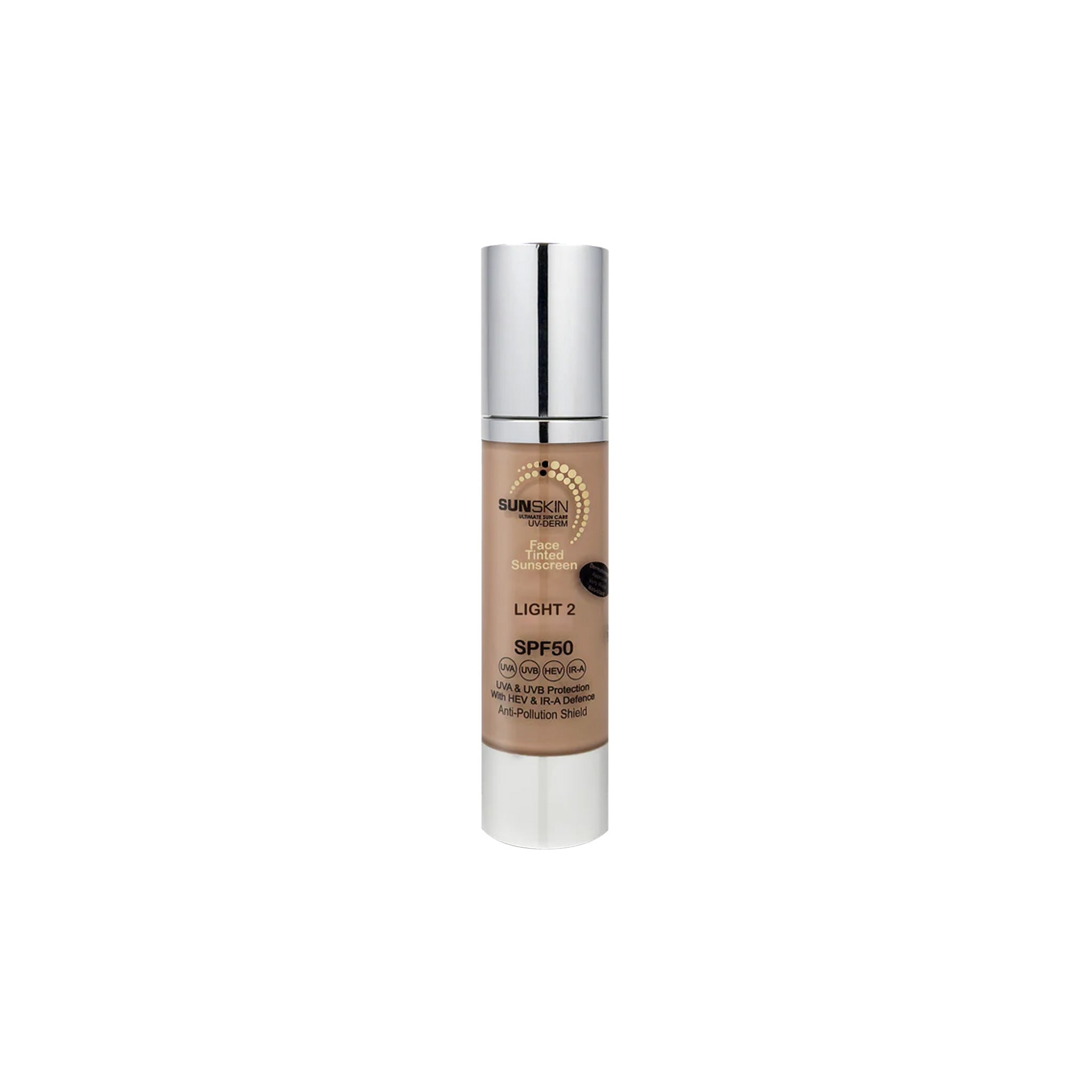 SunSkin UV DERM FACE SPF50 Tinted Cream Gel 30ml | Retail Box - Light 2 ...